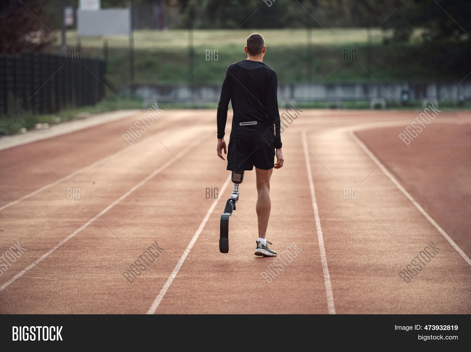 Rear View Runner Image & Photo (Free Trial) | Bigstock