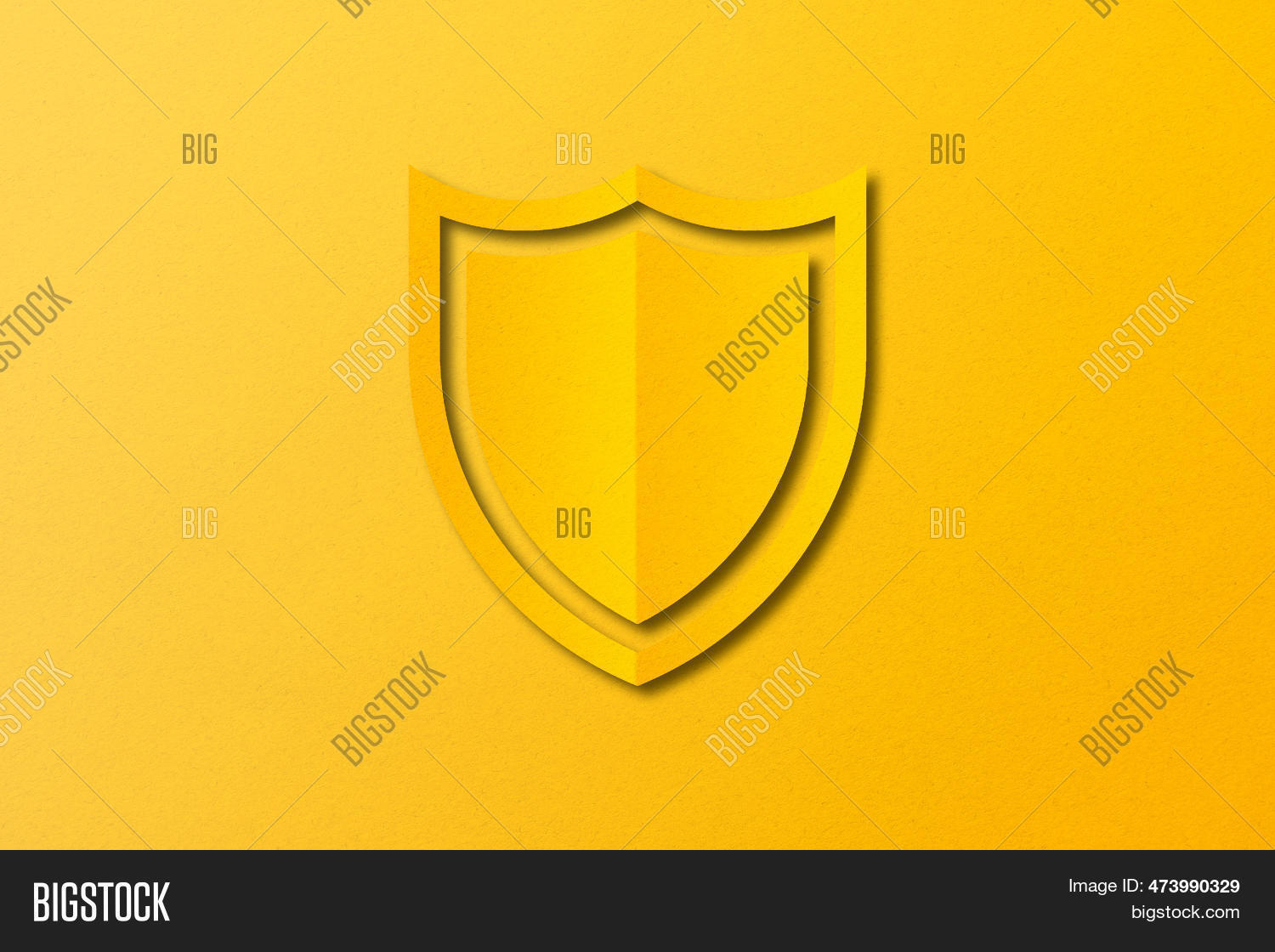 Yellow Paper Shield Image & Photo (Free Trial) | Bigstock