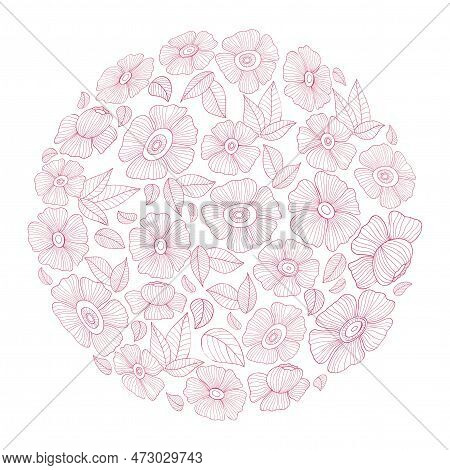 Flower Ball Shape. Vector & Photo (Free Trial) | Bigstock