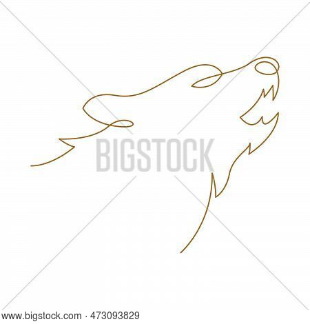 Wolf Line Art Logo Vector & Photo (Free Trial) | Bigstock