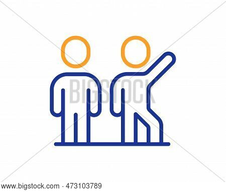 Teamwork Line Icon. Vector & Photo (Free Trial) | Bigstock