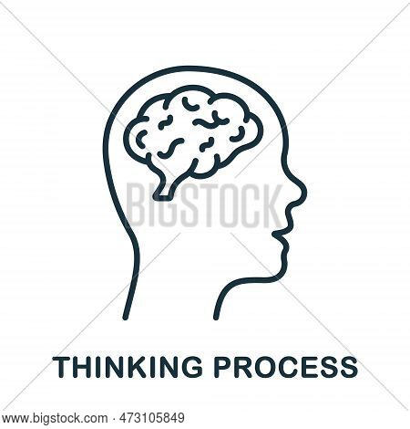 Thinking Process Line Vector & Photo (Free Trial) | Bigstock