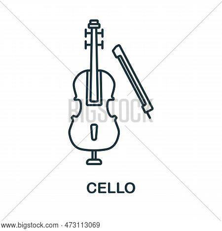Cello Line Icon. Vector & Photo (Free Trial) | Bigstock