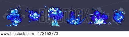 Vector y foto Blue Fire Explosion (prueba gratis) | Bigstock