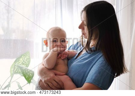 Beautiful Woman Holds Image & Photo (Free Trial) | Bigstock