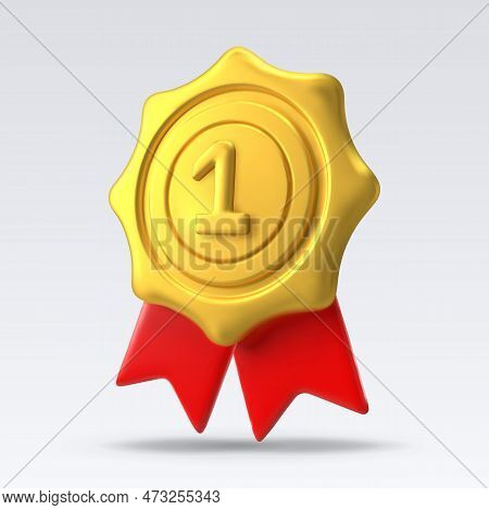 Gold Medal Number 1. Vector & Photo (Free Trial) | Bigstock