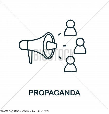 Propaganda Line Icon Vector & Photo (Free Trial) | Bigstock