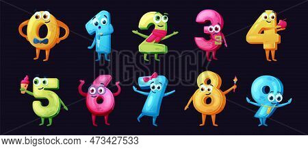 Numbers Smile Faces. Vector & Photo (Free Trial) | Bigstock
