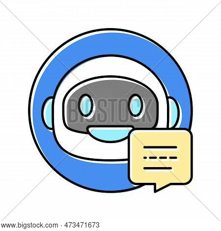 Robot Chat Bot Color Icon Vector. Robot Chat Bot Sign. Isolated Symbol Illustration - Stock ...