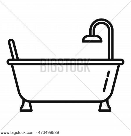 Bath Tub Icon. Outline Image & Photo (Free Trial) | Bigstock