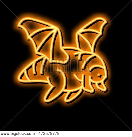 Flying Monster Neon Vector & Photo (Free Trial) | Bigstock