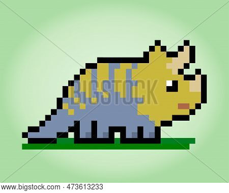 8 Bit Dinosaur Pixels Vector & Photo (Free Trial) | Bigstock