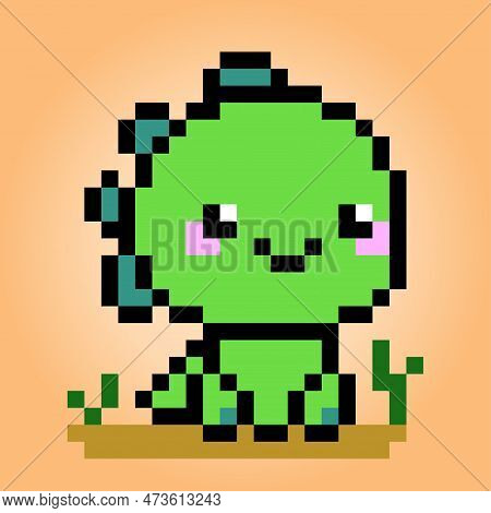 8 Bit Dinosaur Pixels Vector & Photo (Free Trial) | Bigstock
