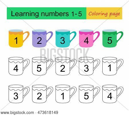 Learning Numbers 1-5 Vector & Photo (Free Trial) | Bigstock