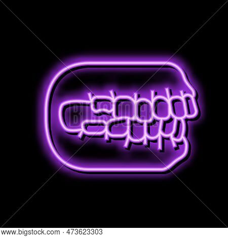Bite Correction Neon Vector & Photo (Free Trial) | Bigstock