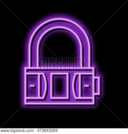 Lock Padlock Neon Vector & Photo (Free Trial) | Bigstock