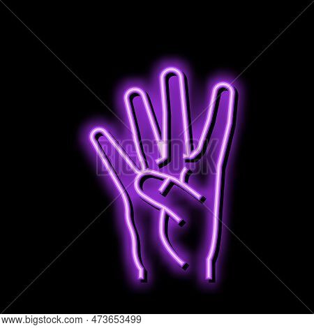 Four Number Hand Vector & Photo (Free Trial) | Bigstock