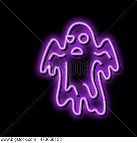 Spooky Ghost Neon Vector & Photo (Free Trial) | Bigstock