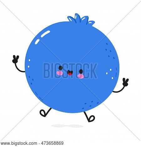 Cute Funny Blueberry Vector & Photo (Free Trial) | Bigstock