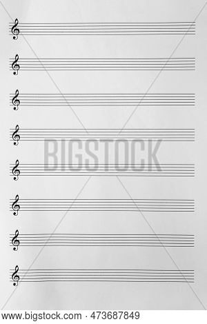 Sheet Empty Staves Image & Photo (Free Trial) | Bigstock