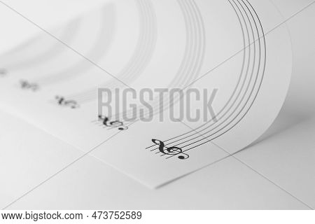 Sheet Empty Staves Image & Photo (Free Trial) | Bigstock