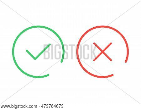 Cross Check Mark Icon Vector & Photo (Free Trial) | Bigstock