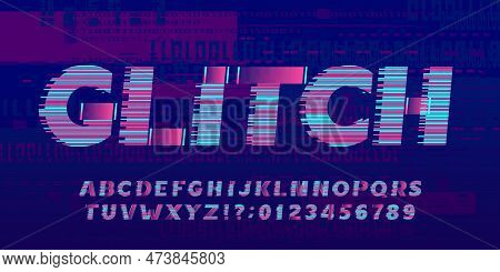 Glitch Alphabet Font Vector & Photo (Free Trial) | Bigstock