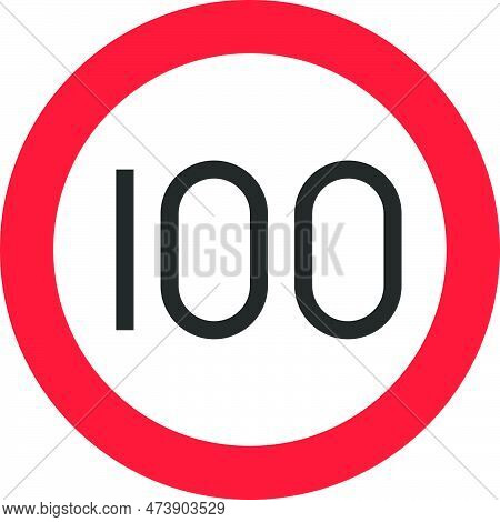 100 Speed Limit Sign Vector & Photo (Free Trial) | Bigstock