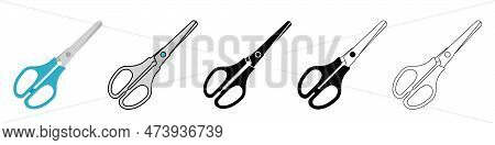 Scissors Icons Set. Vector & Photo (Free Trial) | Bigstock