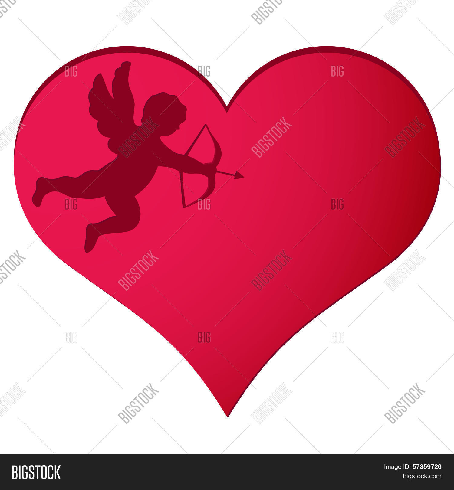 Cupid Heart Vector & Photo (Free Trial) | Bigstock