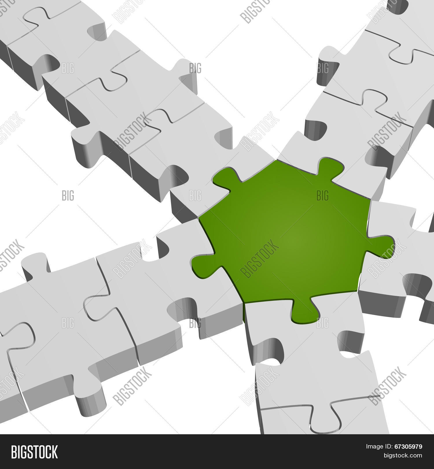3D Puzzle Connection Vector & Photo (Free Trial) | Bigstock