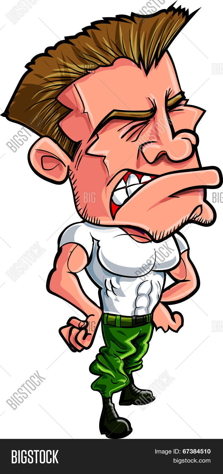Angry Cartoon Drill Vector & Photo (Free Trial) | Bigstock