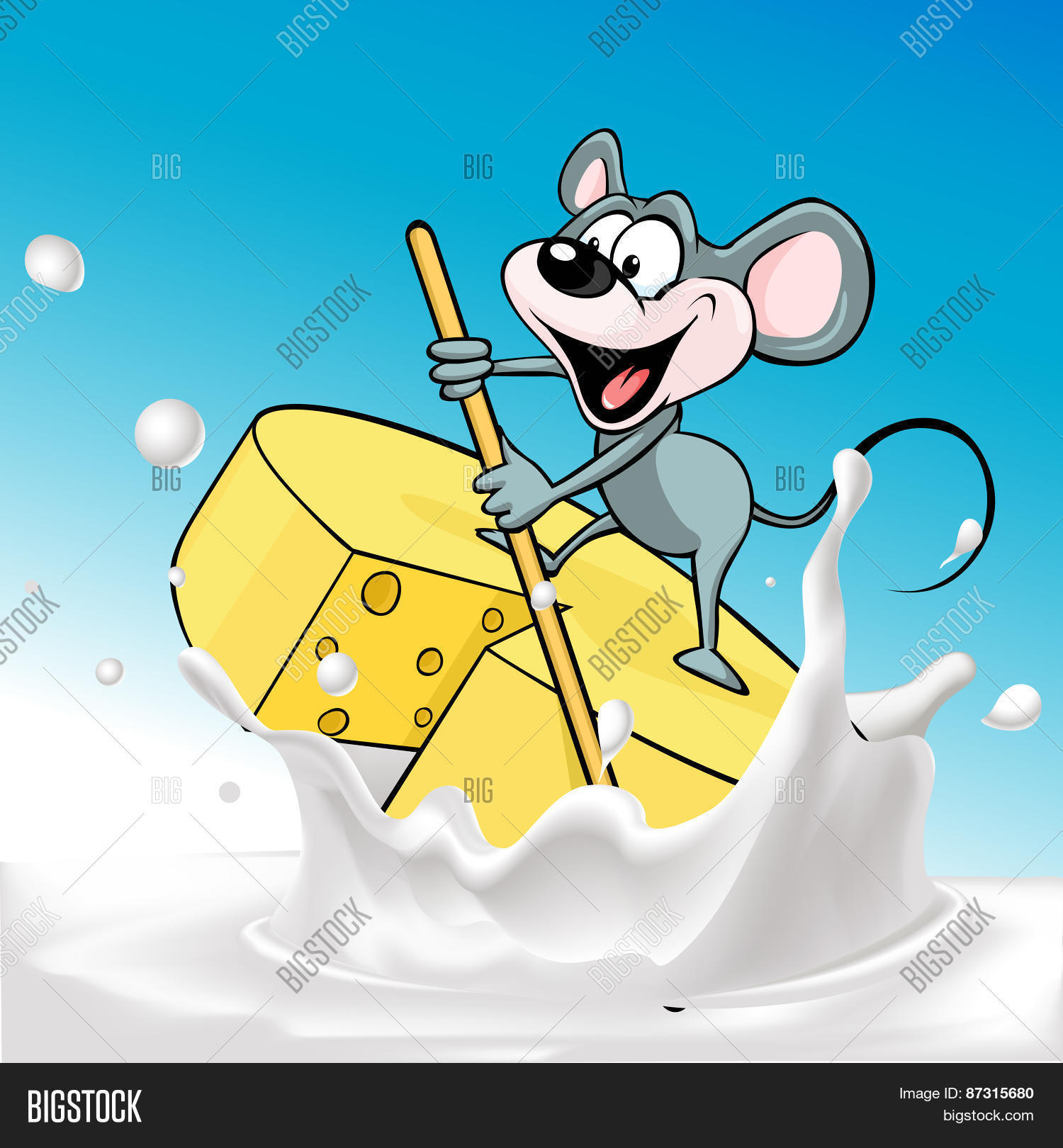 Mouse Sails On Raft Vector & Photo (Free Trial) | Bigstock