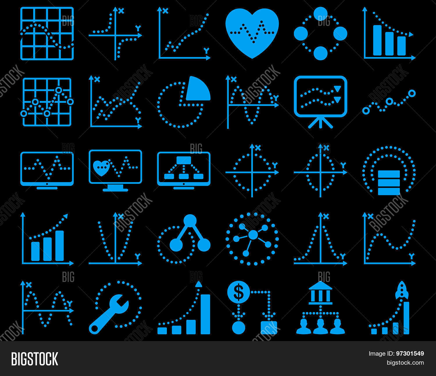 Dotted Charts Icons Image & Photo (Free Trial) | Bigstock