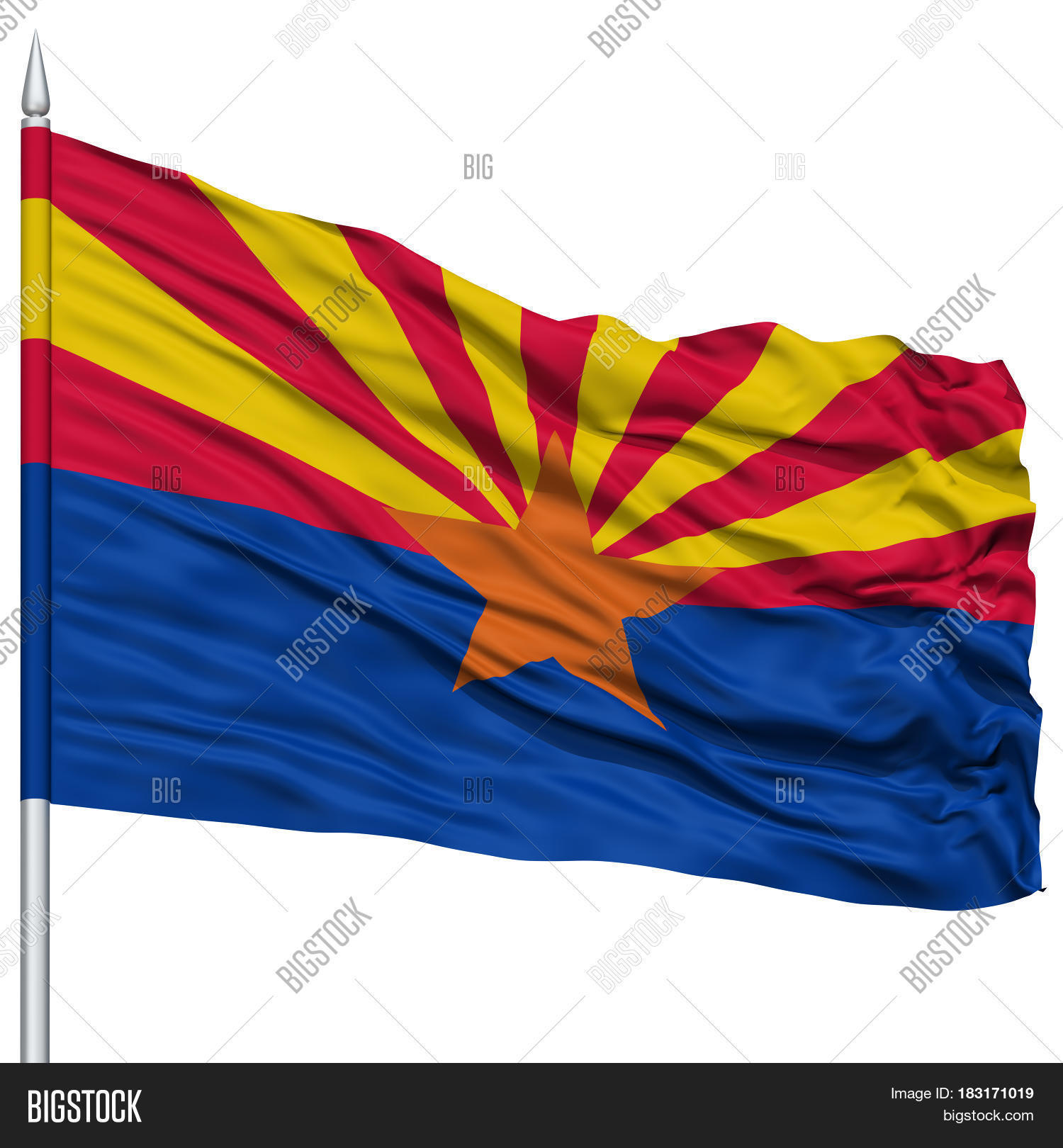 Isolated Arizona Flag Image & Photo (Free Trial) | Bigstock