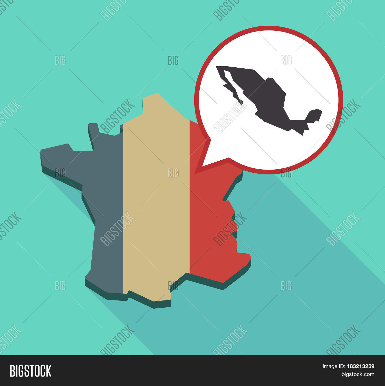 Long Shadow France Vector & Photo (Free Trial) | Bigstock