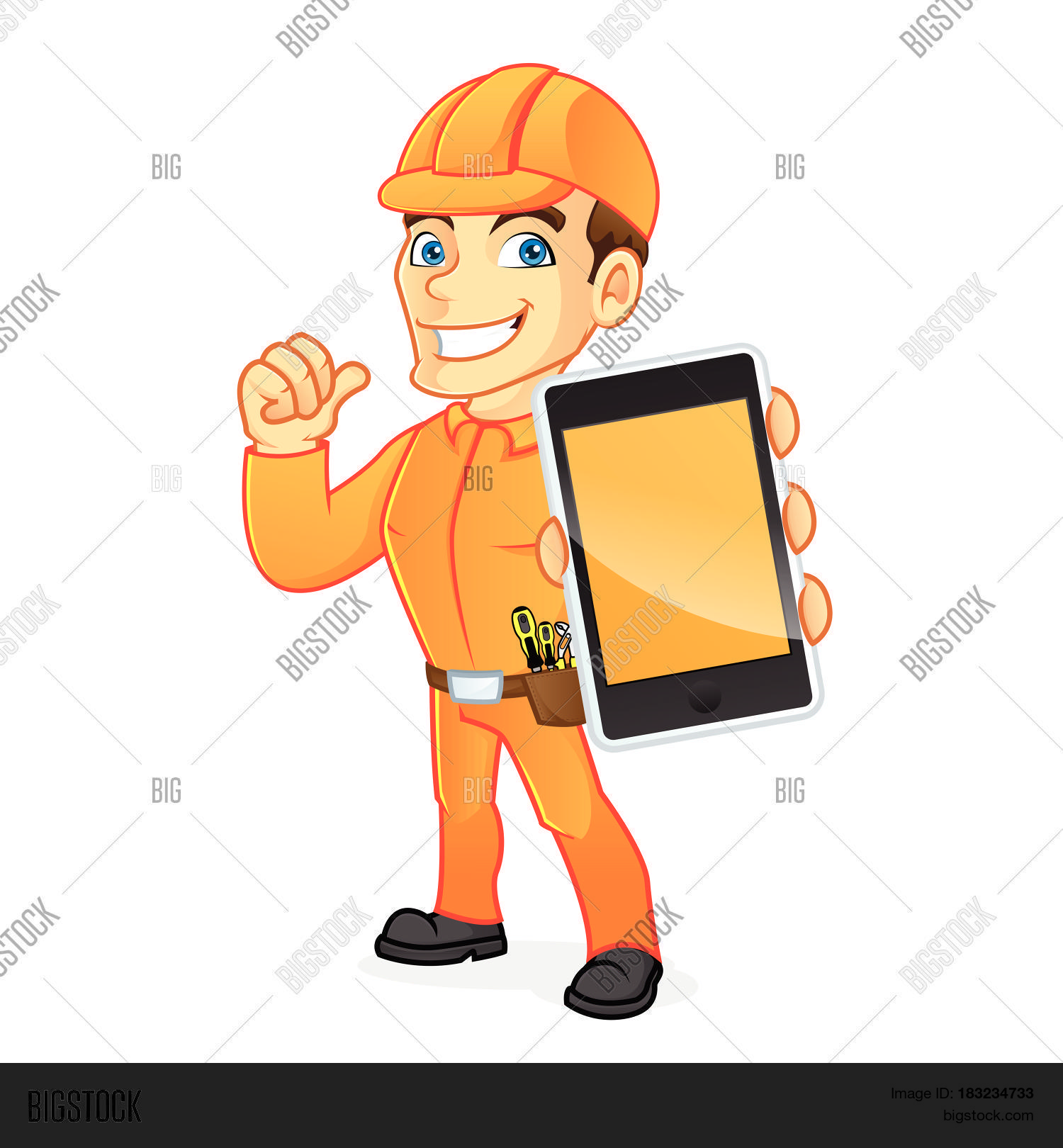 Electrician Holding Vector & Photo (Free Trial) | Bigstock