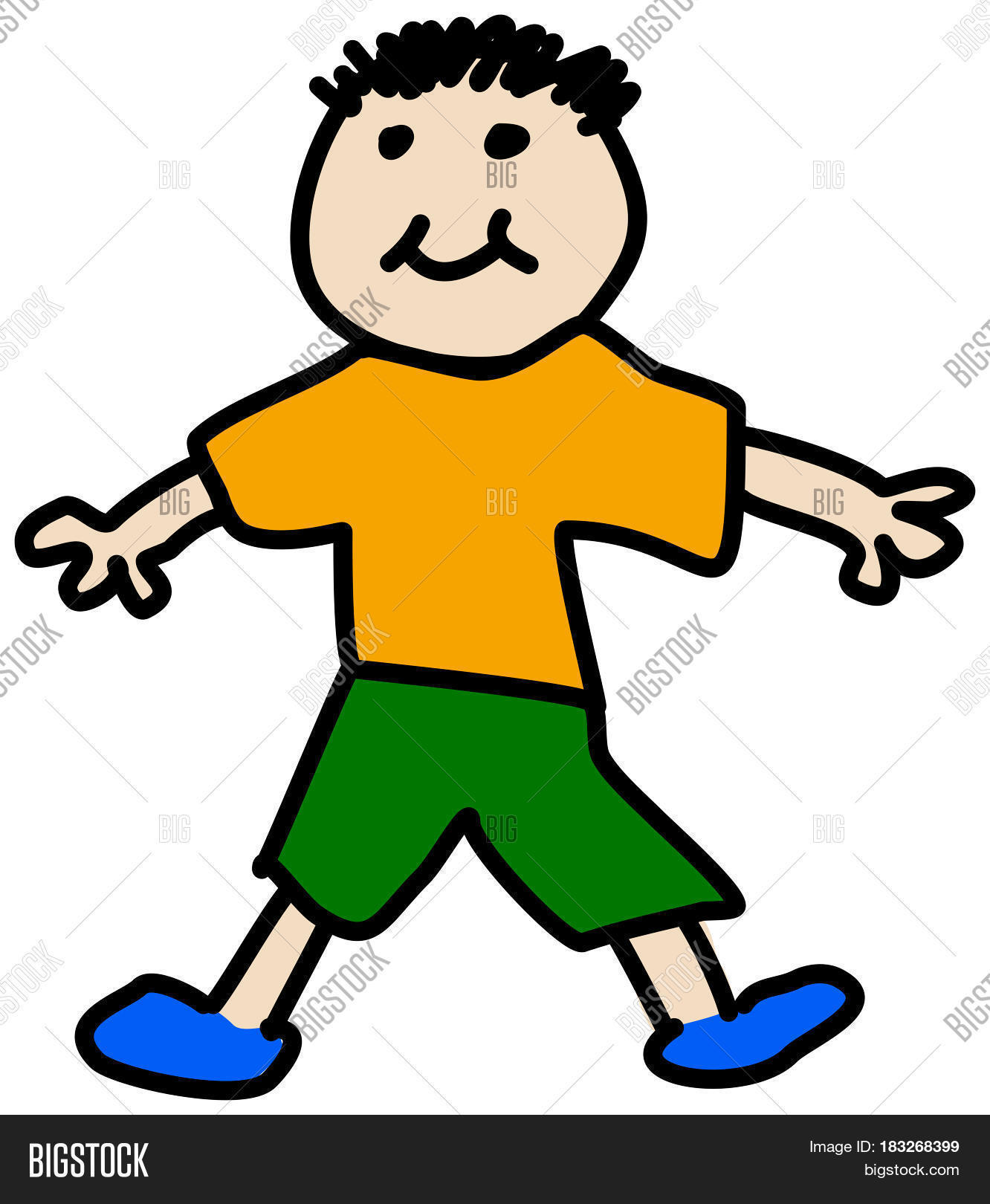 Simple Child Stickman Image & Photo (Free Trial) | Bigstock