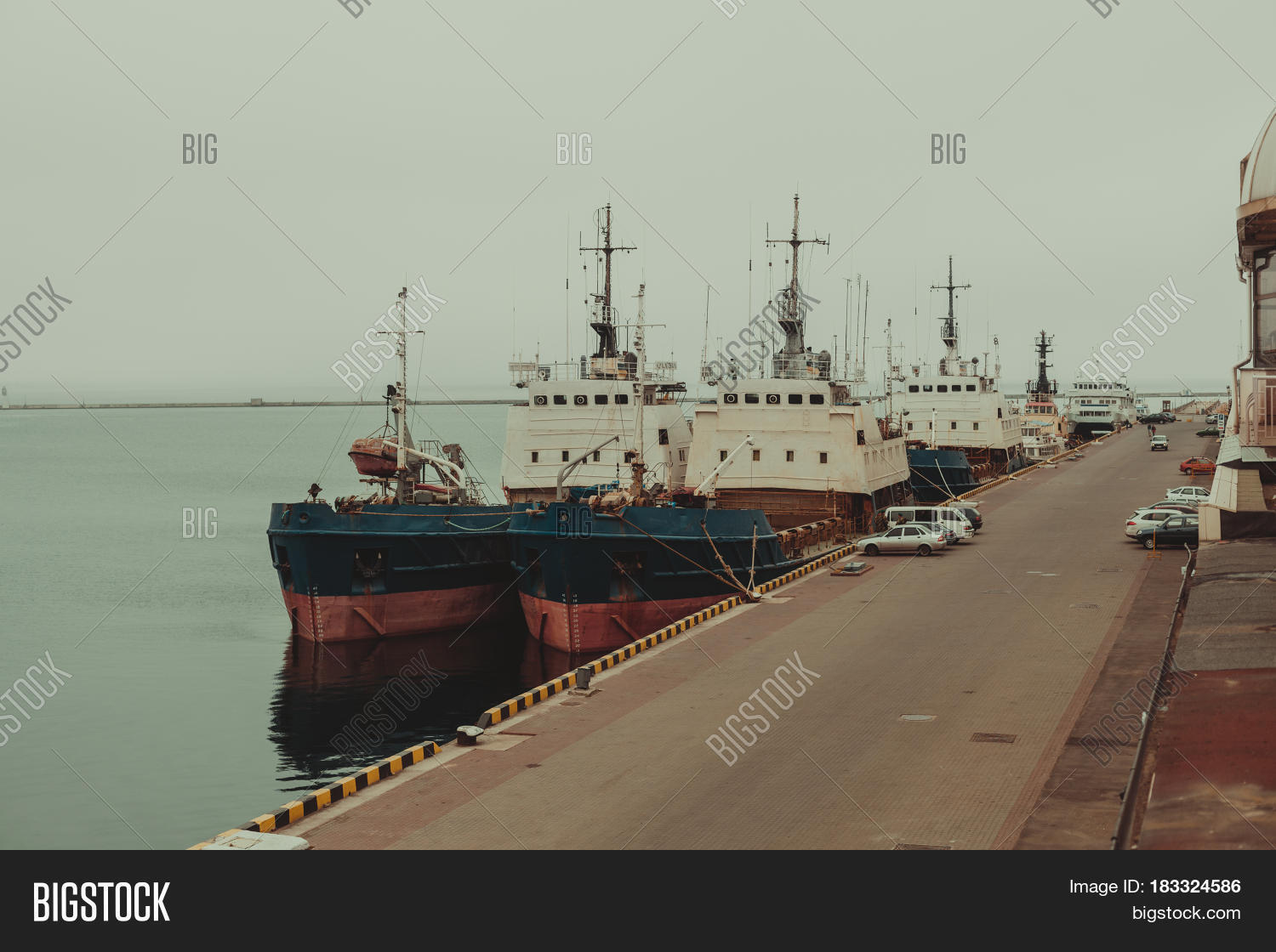 Two Ship Sea Port Image & Photo (Free Trial) | Bigstock