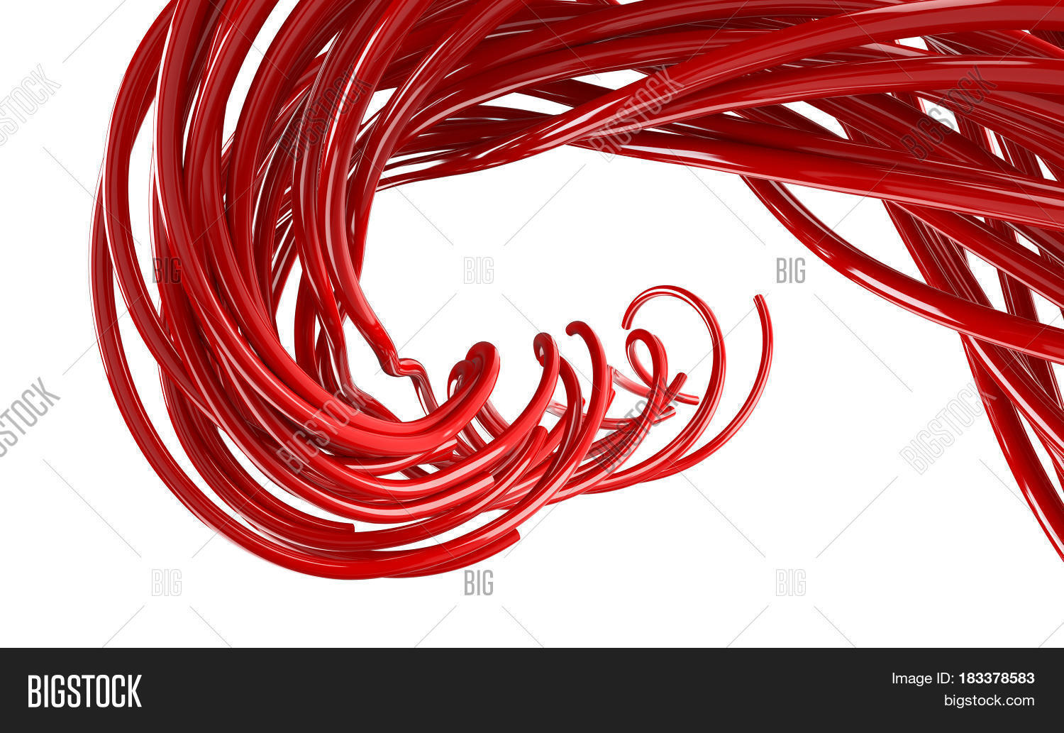 Twisted Red Cables On Image & Photo (Free Trial) | Bigstock