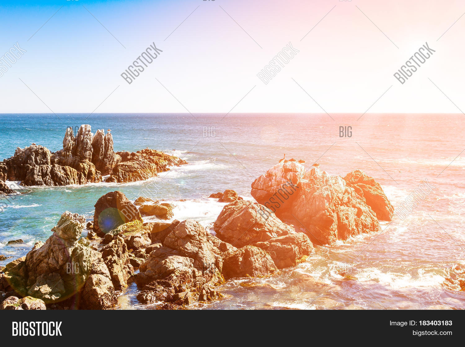 Rocks Ocean Brown Image & Photo (Free Trial) | Bigstock