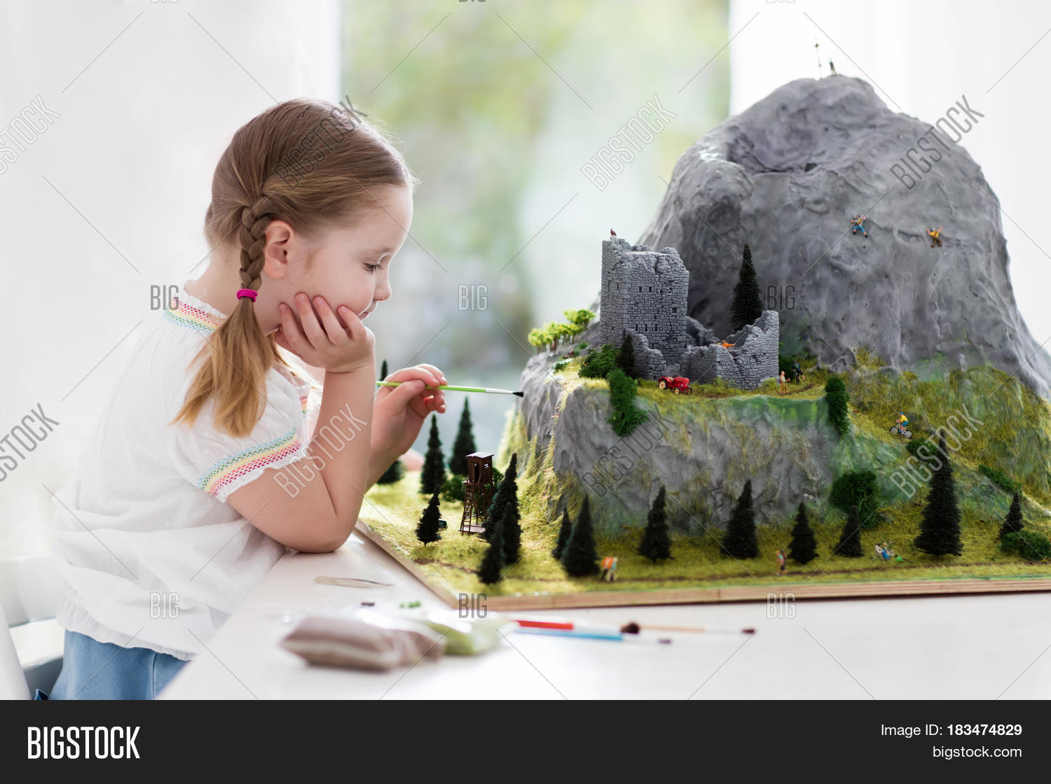 Kids Working On Model Image & Photo (Free Trial) | Bigstock