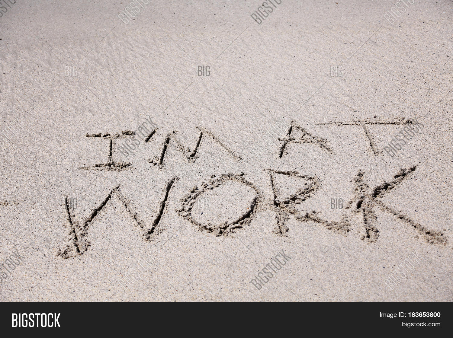 Words Im Work Written Image & Photo (Free Trial) | Bigstock