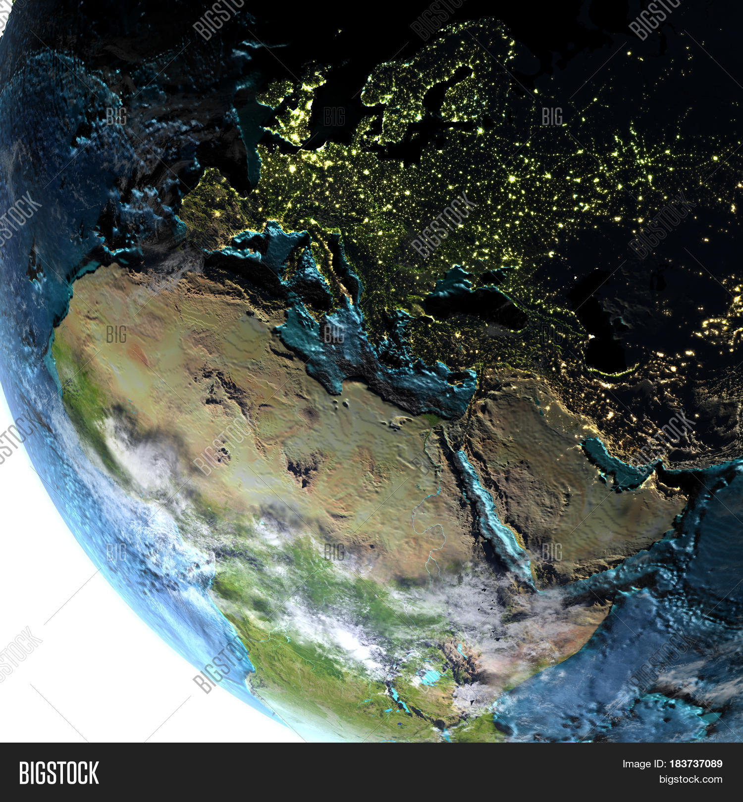 Emea Region On Earth Image & Photo (Free Trial) | Bigstock