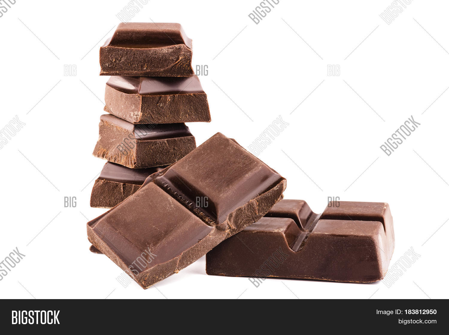 Chocolate Cubes On Image & Photo (Free Trial) | Bigstock