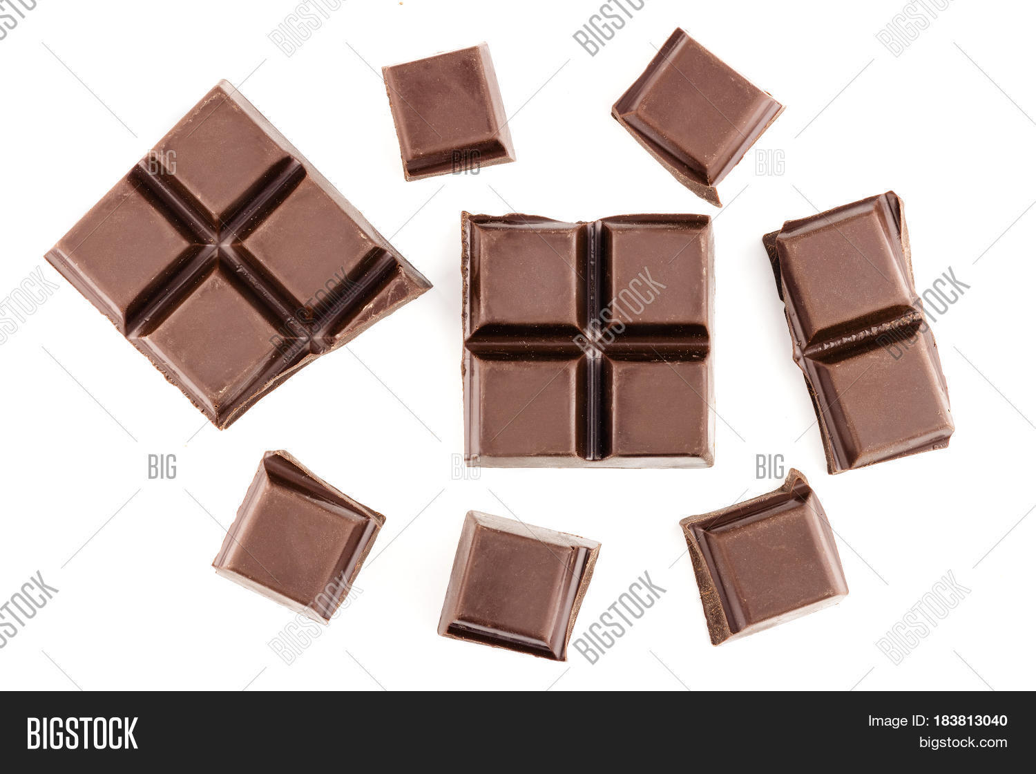 Chocolate Cubes Pieces Image & Photo (Free Trial) | Bigstock