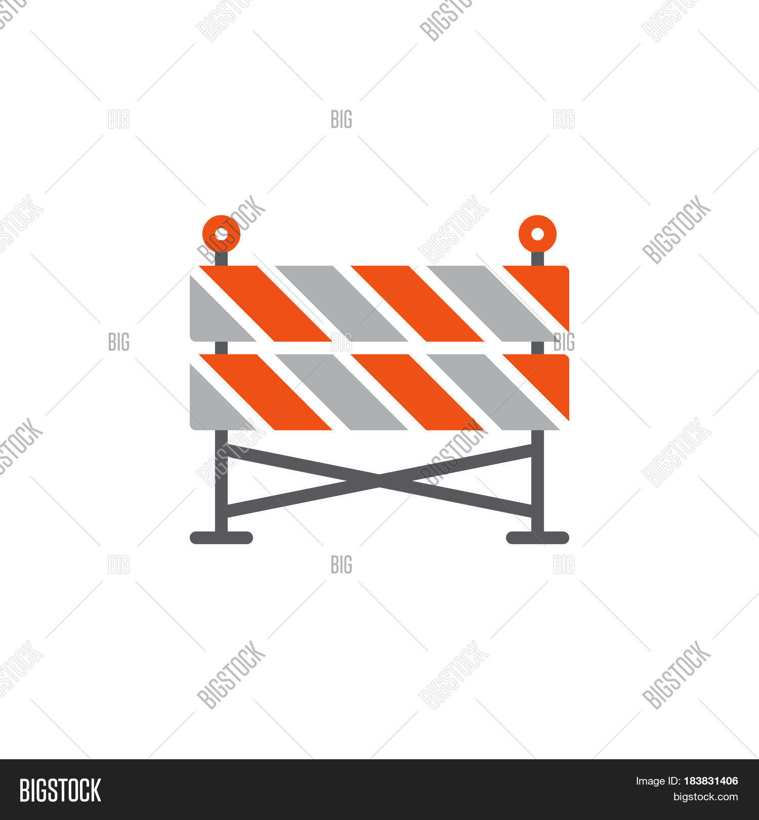 Construction Barrier Vector & Photo (Free Trial) | Bigstock