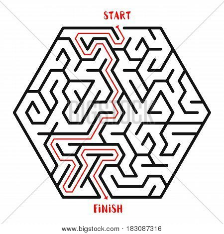 Hexagonal Maze Game Vector & Photo (Free Trial) | Bigstock