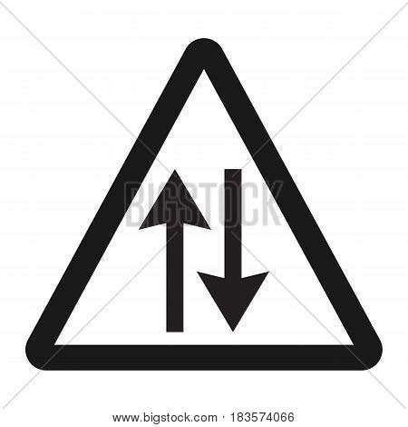 Two Way Traffic Sign Vector & Photo (Free Trial) | Bigstock