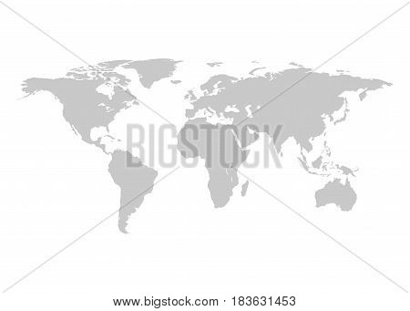 World Map. Grey Vector & Photo (Free Trial) | Bigstock
